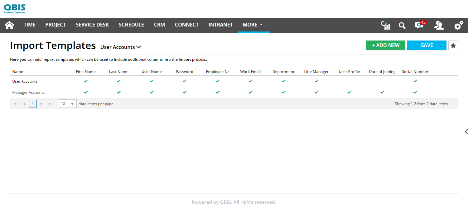 Import Tool - QBIS Online Help